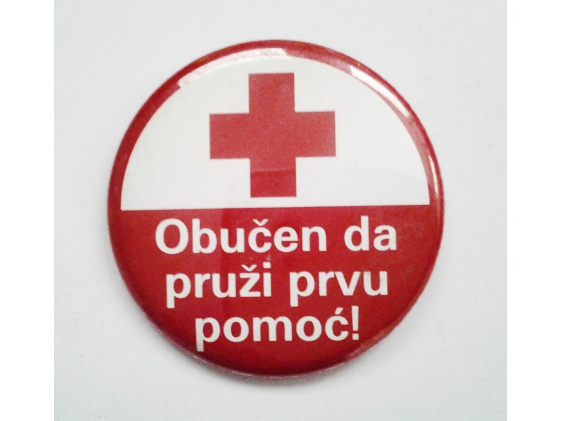 CRVENI KRST - OBUČEN DA PRUŽI PRVU POMOĆ BEDŽ