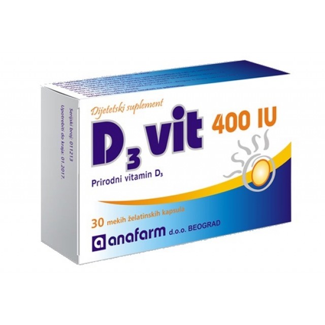 D3 VITAMIN KAPSULE A30
Opis
INFORMACIJE
NALOG
SERVIS
KORISNI LINKOVI