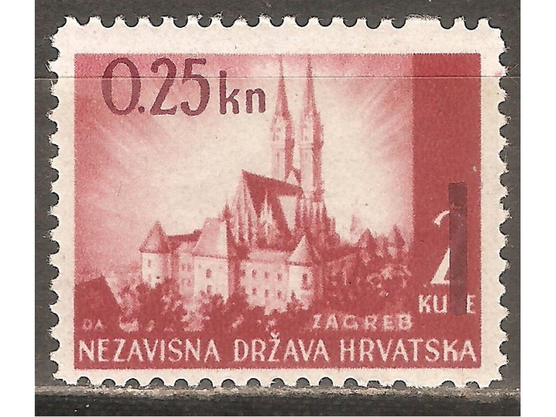 1941-43 - NDH R.I. Razni predeli 0,25 na 2 kuna MNH