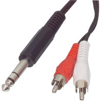 KABEL 6,3 STEREO - 2xRCA 2met