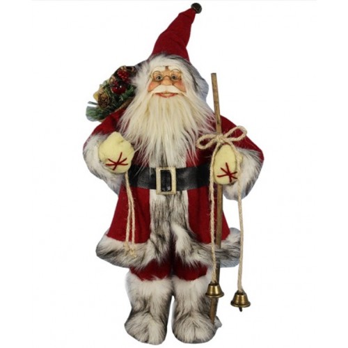 Deda Mraz sa zvončićima i džakom Deco Santa 120 cm