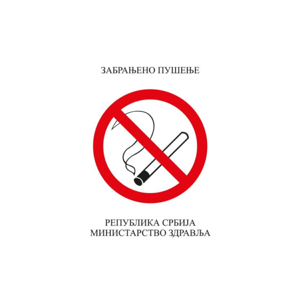 Office notice – Zabranjeno pušenje A4