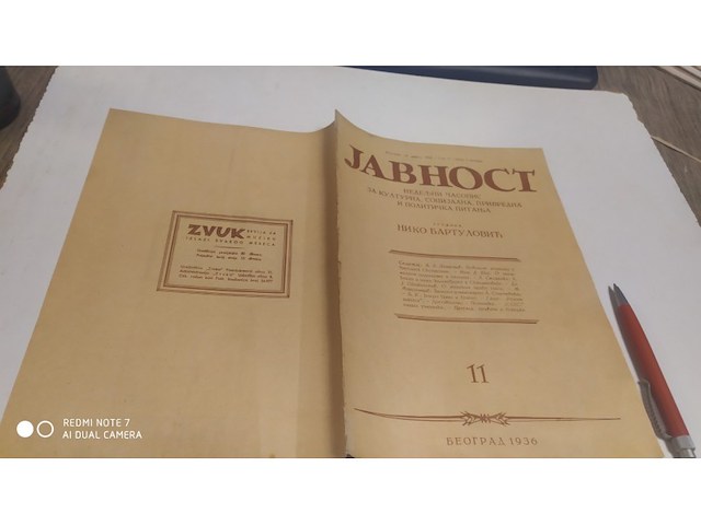 JAVNOST 11 / 1936