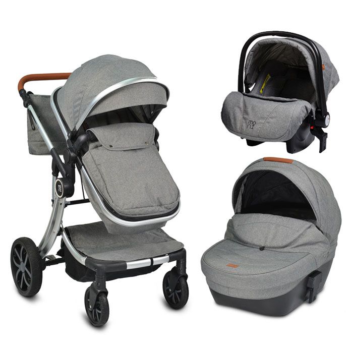 Kolica za bebe Polly Grey set 3 u 1