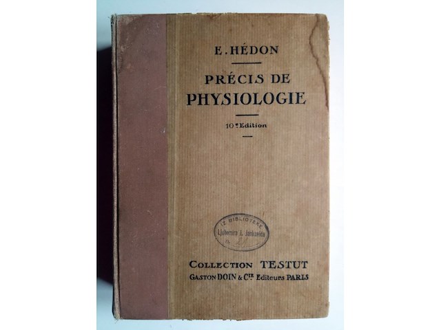 E. Hedon, PRECIS DE PHYSIOLOGIE