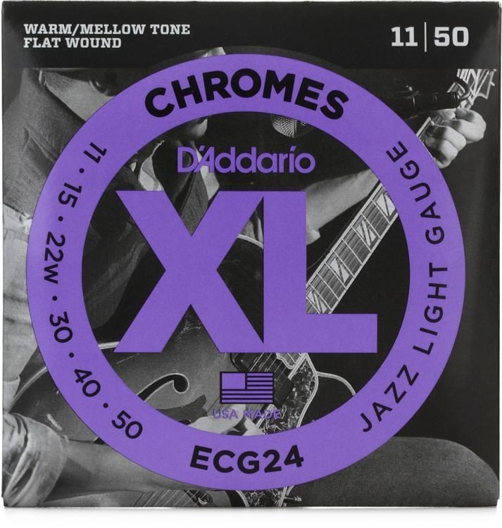DAddario ECG 24 Chromes Flat wound Jazz Light Žice za električnu gitaru 11-50