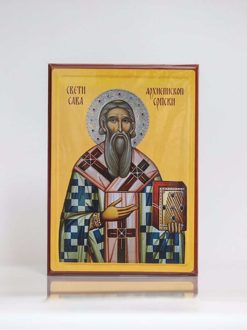 Sveti Sava, Arhiepiskop Srpski, Kaširana ikona, A4