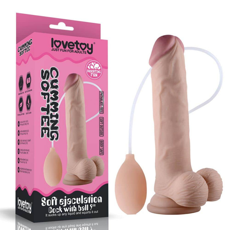 Soft Ejaculation Cock 9” Flesh LVTOY00338/ 6540