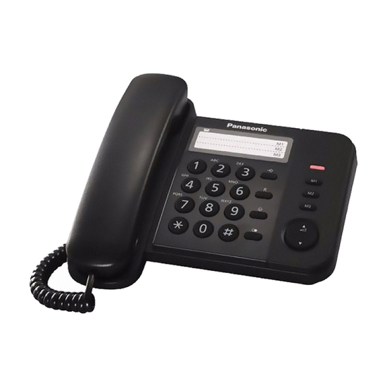 Fiksni telefon Panasonic KX-TS 520 FX, Žični, Crna