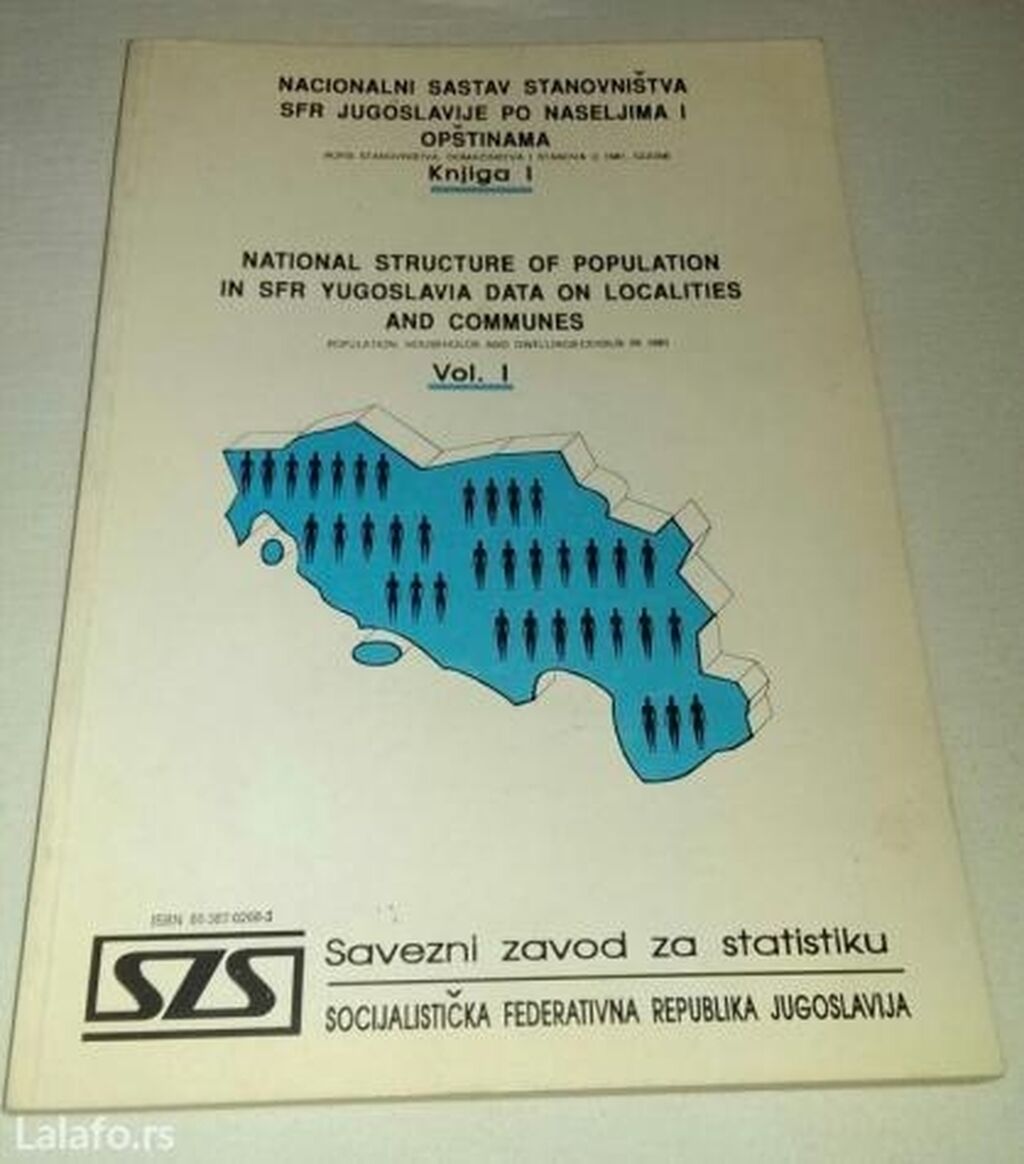 Prodajem knjige "popis stanovništva za 1981 i 1991. Godinu",kompletni