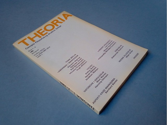 THEORIA BROJ 1-2 1984