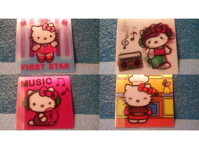 Hello Kitty 3D sličice dva komada 10 dinara