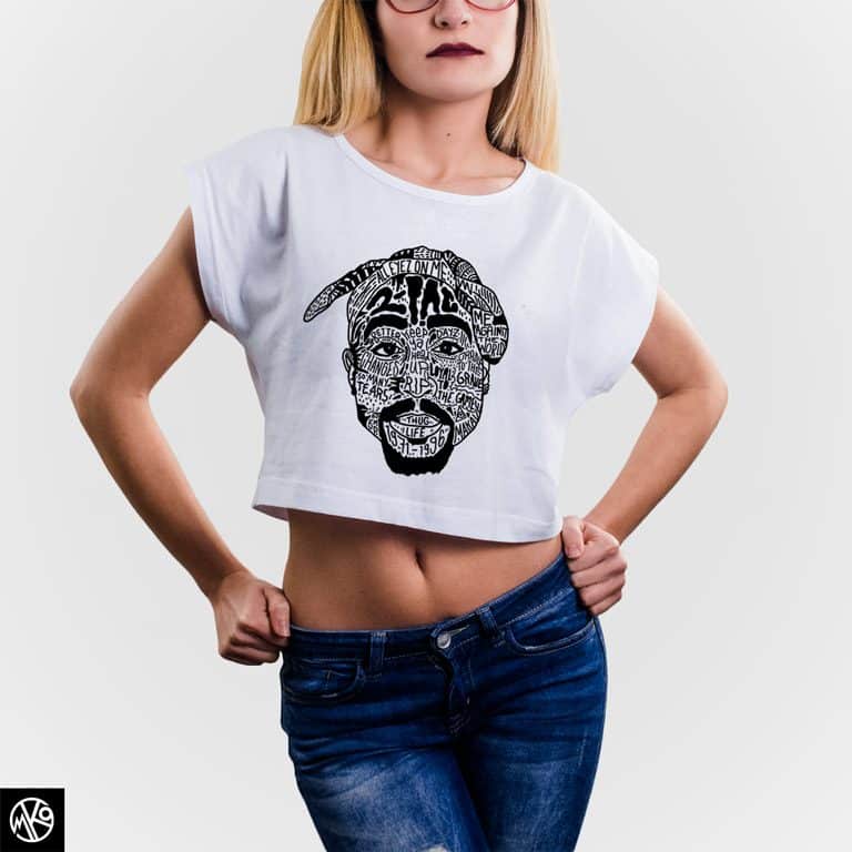 2pac Typo Crop Top majica