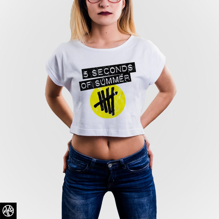 5 Seconds Of Summer Yellow crop top majica