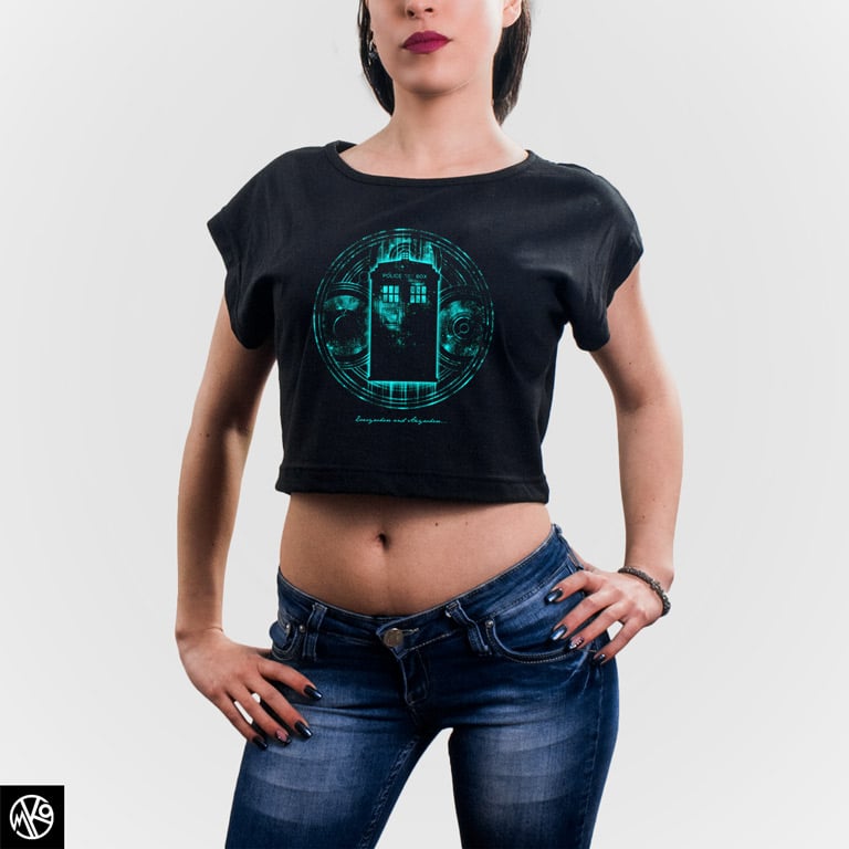 Dr Who Police Box crop top majica