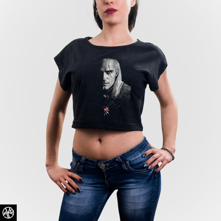 Geralt Black crop top majica