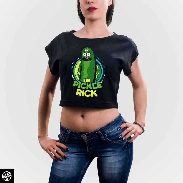 Im Pickle Rick crop top majica