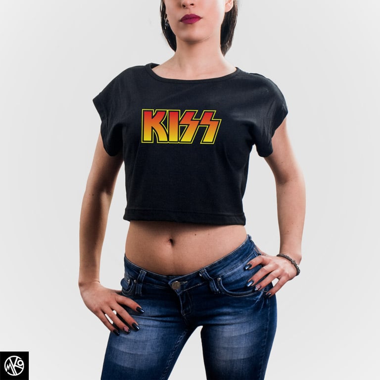 KISS Logo crop top majica