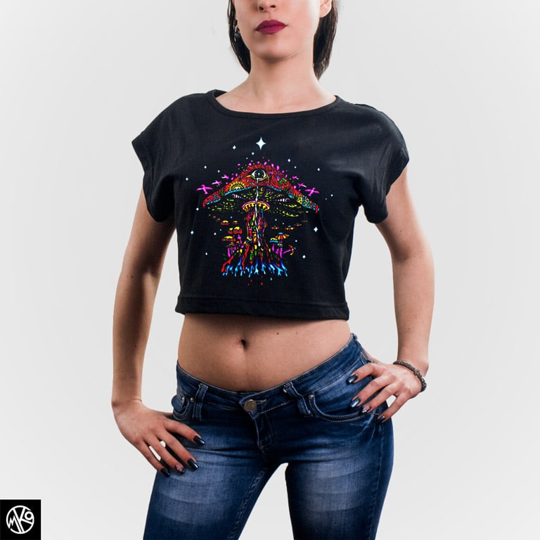 Psychedelic Shrooms crop top