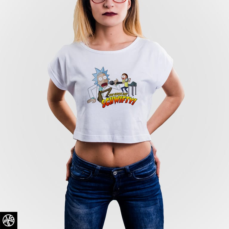 Rick And Morty Schwifty crop top majica