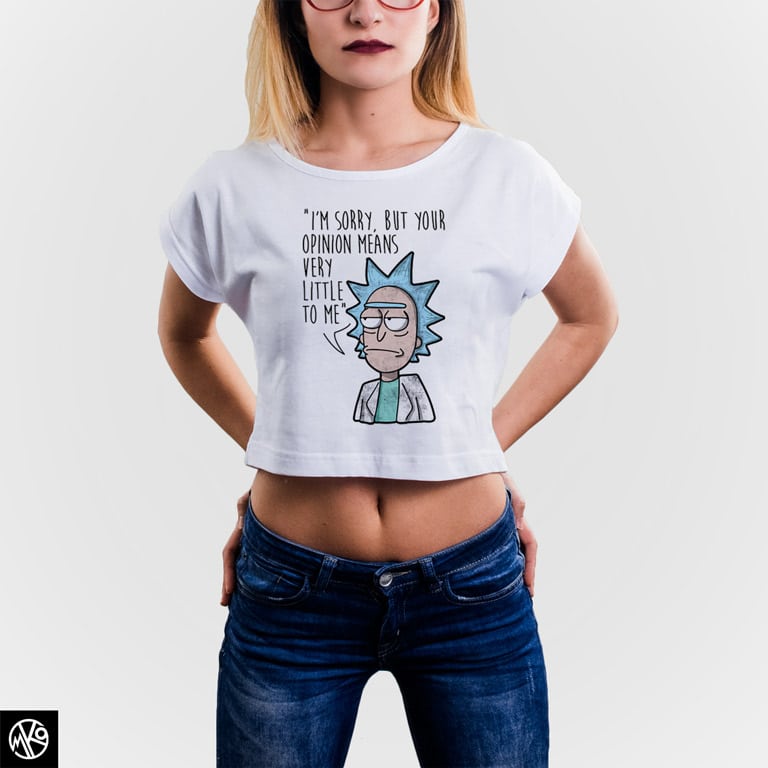 Rick And Morty Your Opinion crop top majica