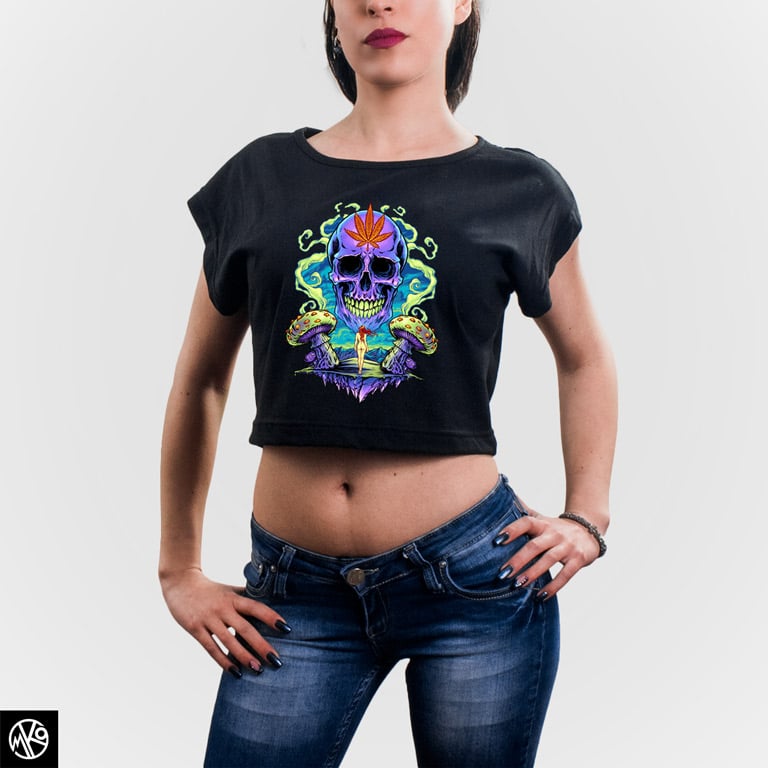 Skull On Drugs crop top majica