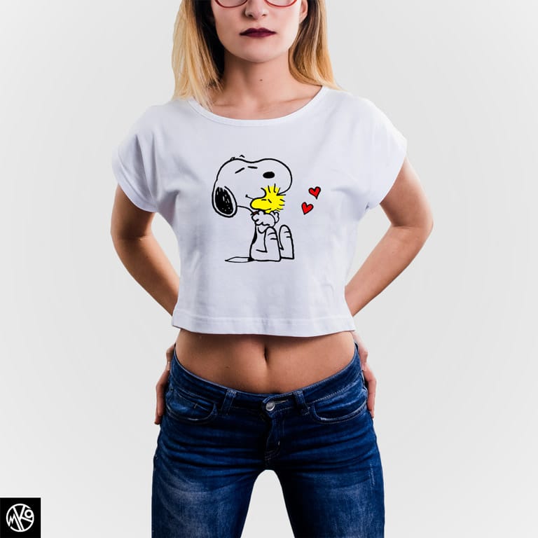 Snoopy and Bird crop top majica