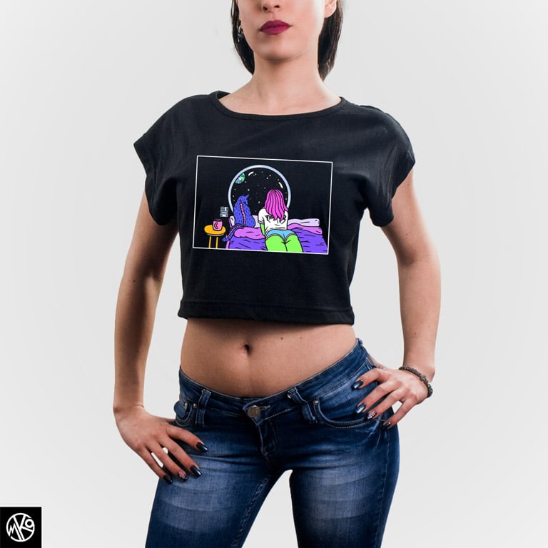 Space Girl crop top majica