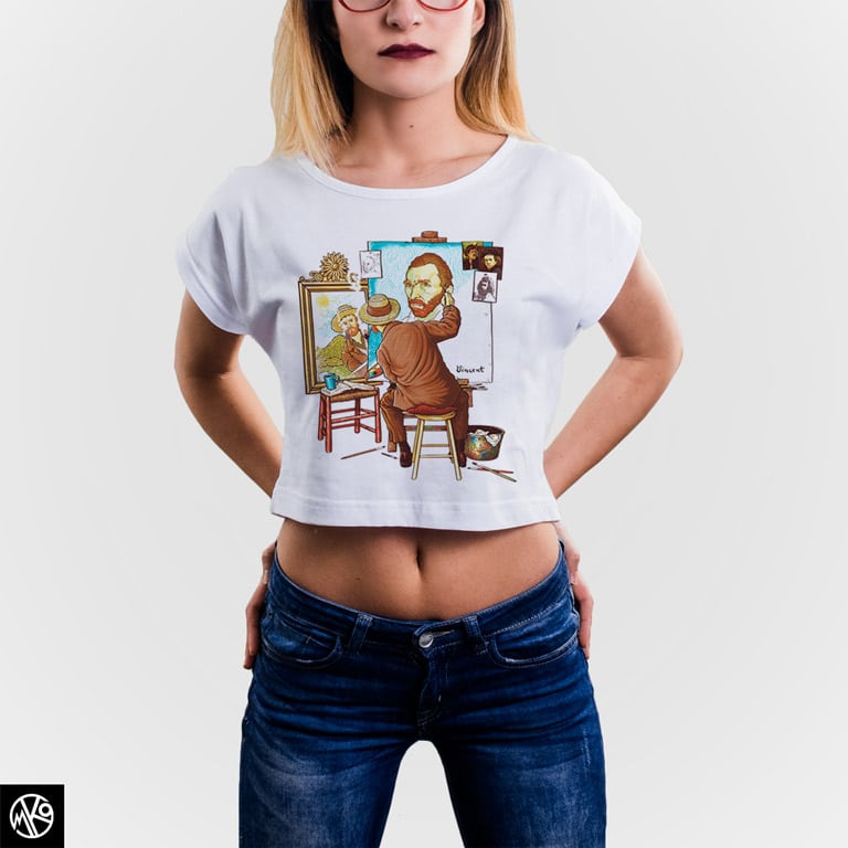 Van Gogh Portrait crop top majica