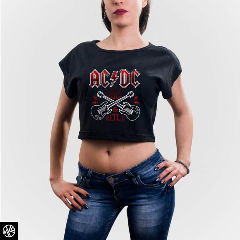 ACDC i Wanna Rock And Roll Crop Top majica