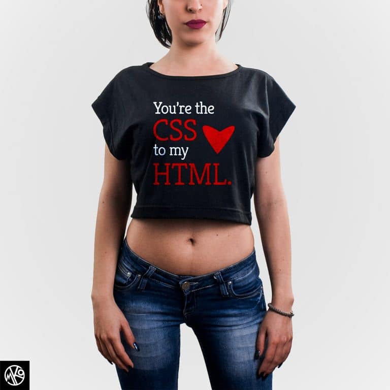 CSS HTML Crop Top majica