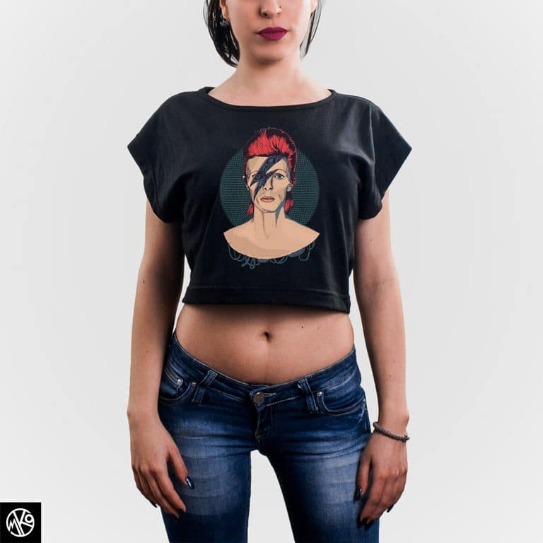 David Bowie 2 Crop Top majica