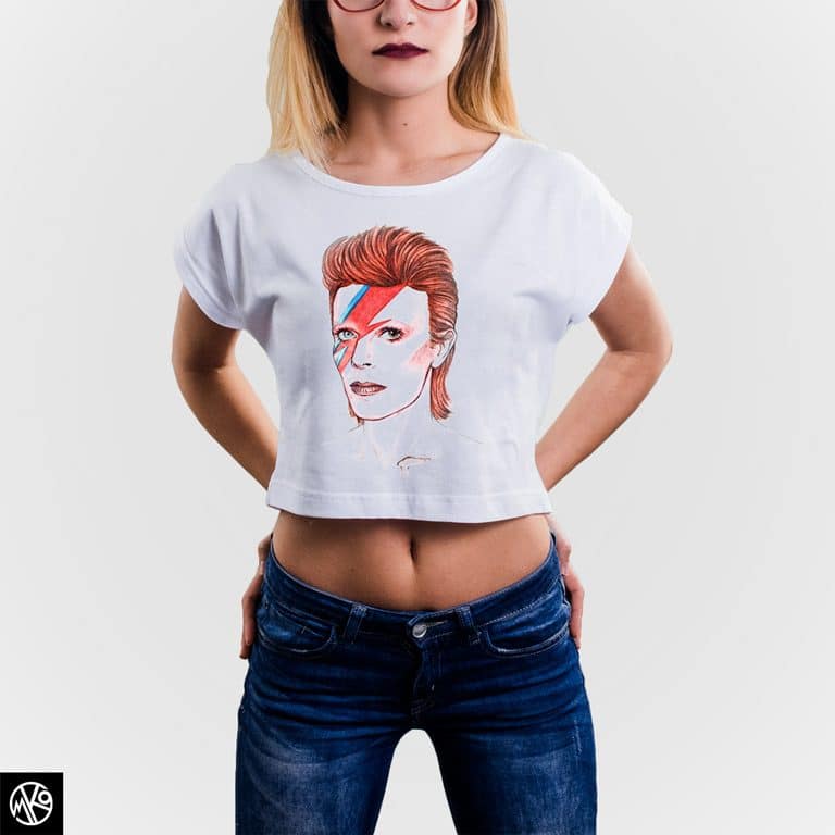 David Bowie Crop Top majica