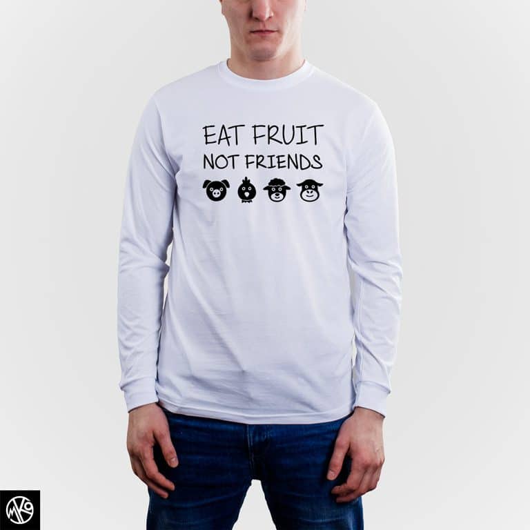 Eat Fruit Not Fiends majica dugi rukav