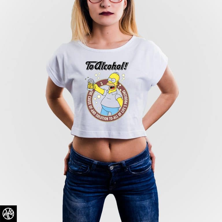 Homer Alcohol Crop Top majica