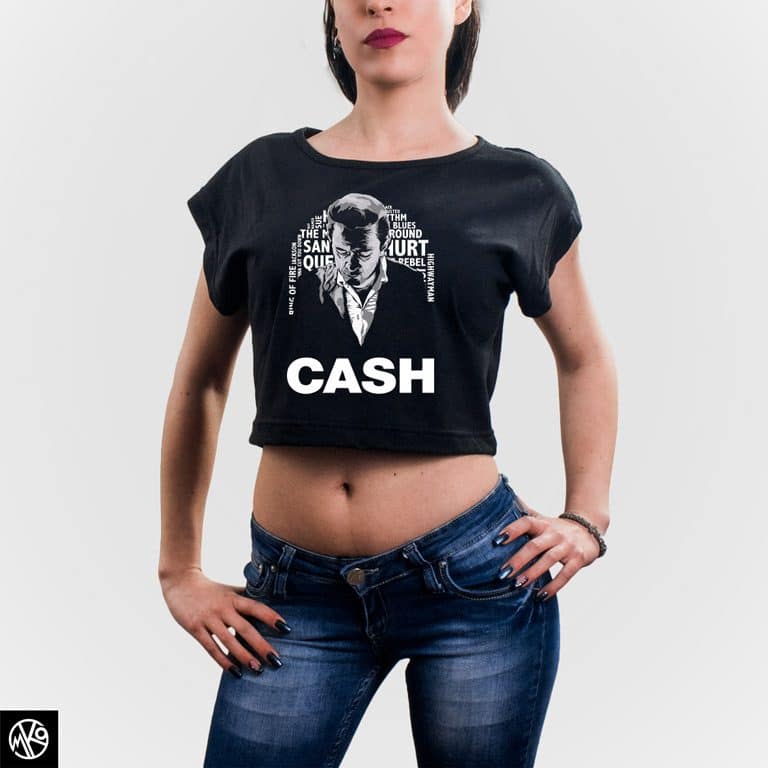 Johnny Cash 3 Crop Top majica