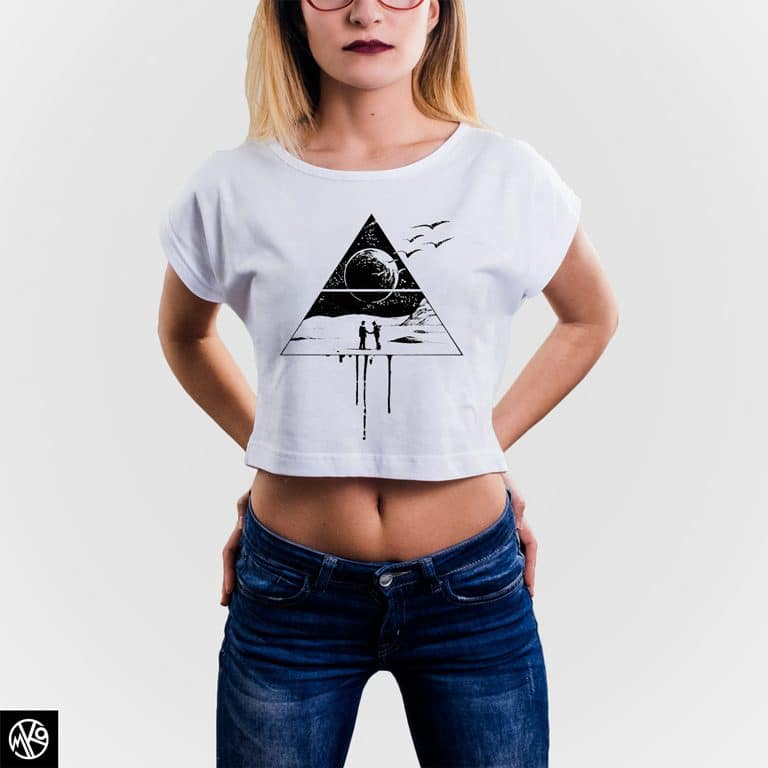 Pink Floyd Triangle Crop Top majica
