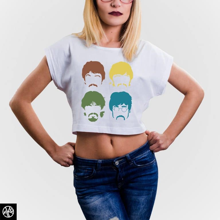 The Beatles Retro Crop Top majica