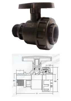 Ventil kugla VUN pvc