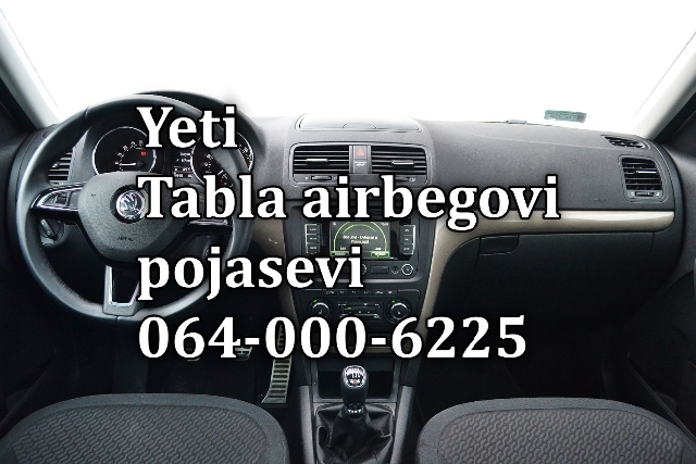 Skoda Yeti airbag tabla pojasevi