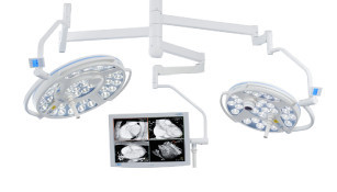 DR. Mach LED 3 and LED 3 OT-lights with camera and monitor