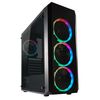 LC POWER Gaming 703B - Quad-Luxx, ATX, 2x3.5", 2x2.5", 4x120mm, tempered glass, USB3.0