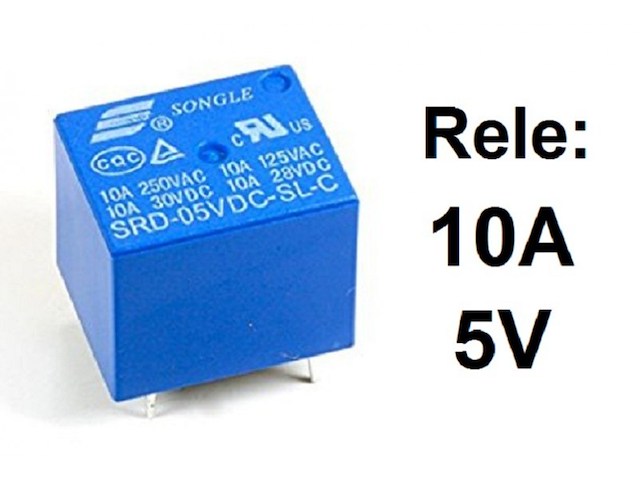 Rele - 5V DC - 10A - SRD-05VDC-SL-C