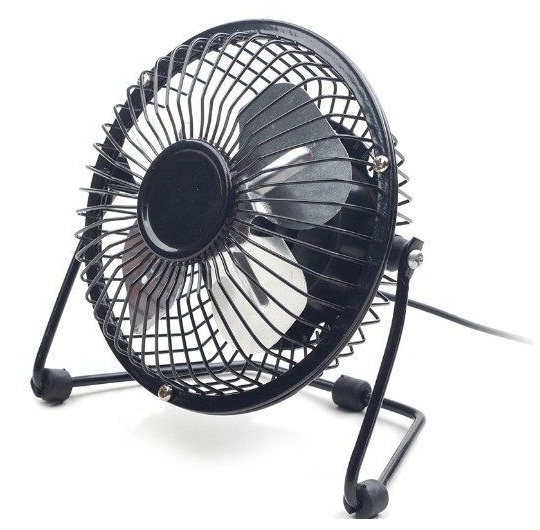 Gembird NF-03 USB 10cm desktop fan, black, metalni ventilator