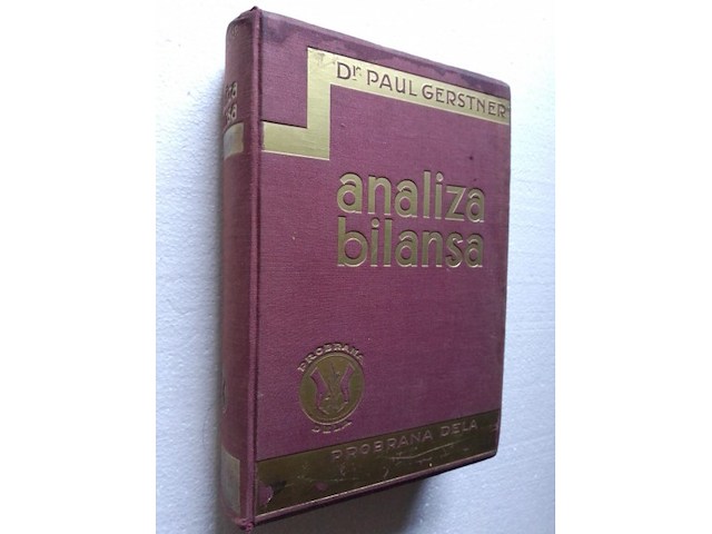 ANALIZA BILANSA-DR.PAUL GERSTNER