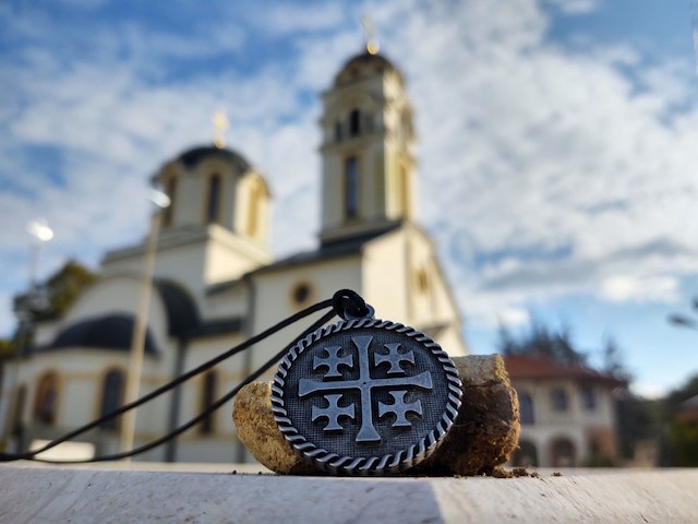 Jerusalimski krst ogrlica,krstaski krst ogrlica vitez