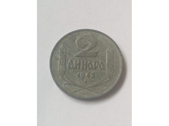 2 Dinara 1942.g- Srbija- Okupakupacija Nedić LEPA