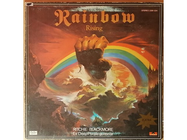 LP RAINBOW - Rising (1976), 8. pressing, zlatna