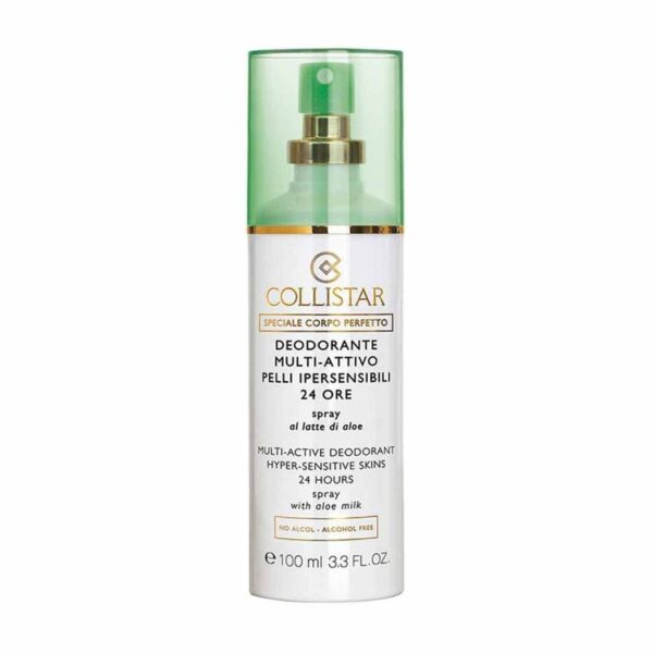 COLLISTAR MULTI-ACTIVE DEODORANT HYPER SENSITIVE SKINS 24 HOURS SPRAY WHITH ALOE MILK / 100ml / Ženski