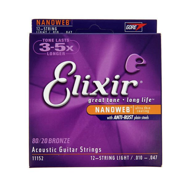 Elixir 11152 Nanoweb 010-053 Light 12 Str. Acoustic